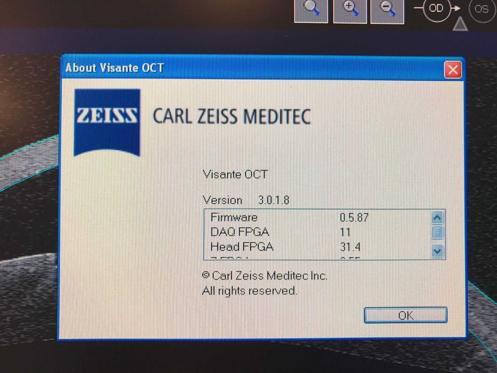 Carl Zeiss Visante OCT Anterior Segment Imaging Biometry high ...